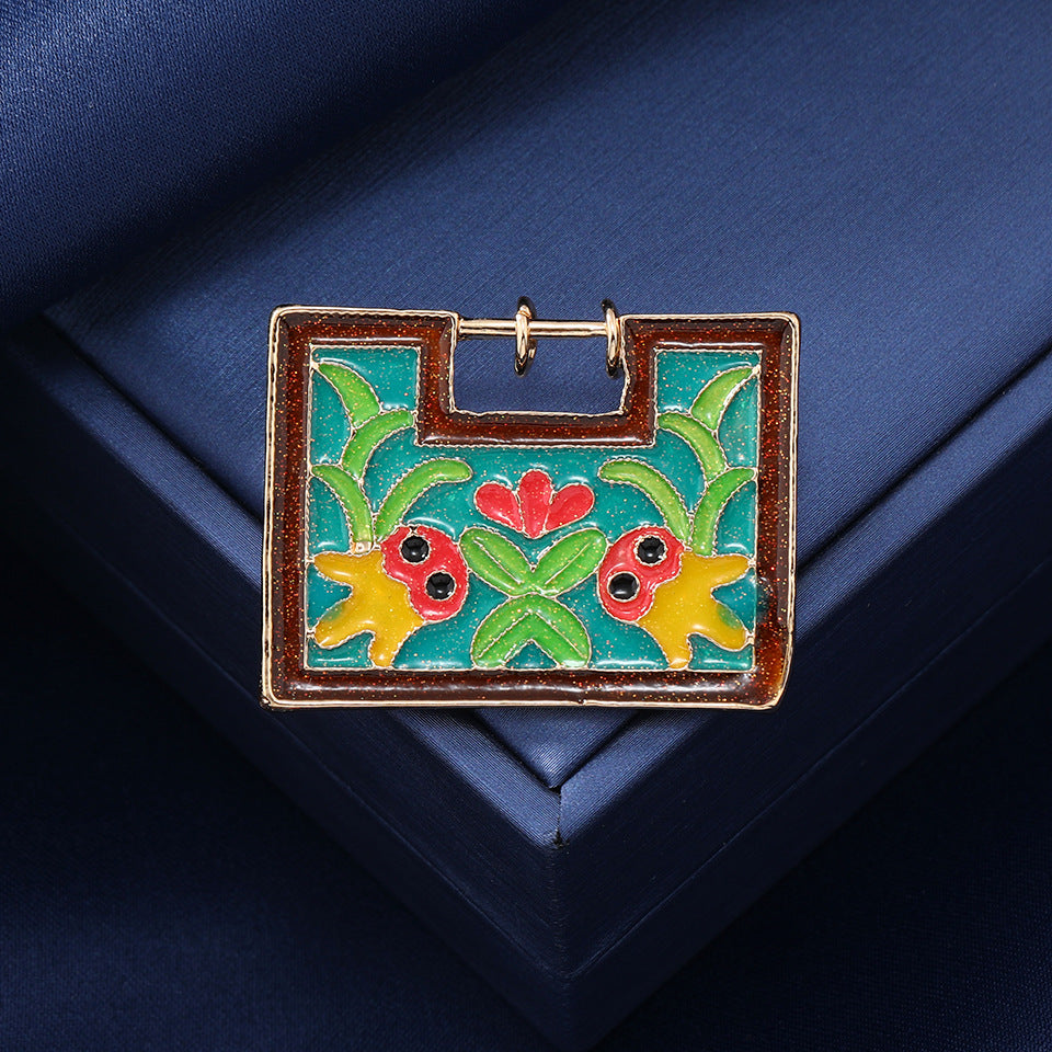 Oriental Style Brooch Pin Chinese Longevity Lock Animal Pendant – BLING ...