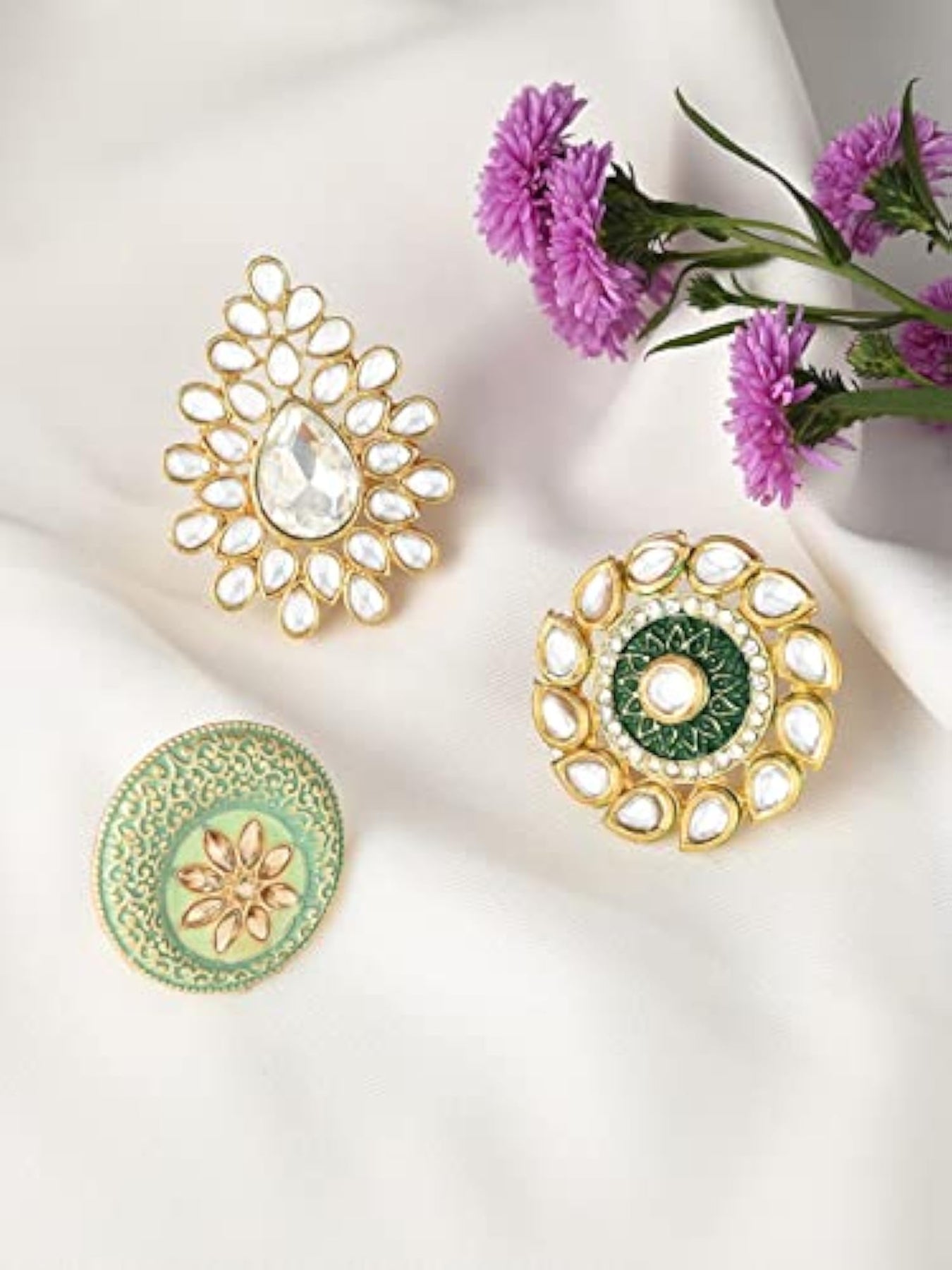 Wedding Collection Set Of 3 Finger Rings For Women – BLING QUEEN