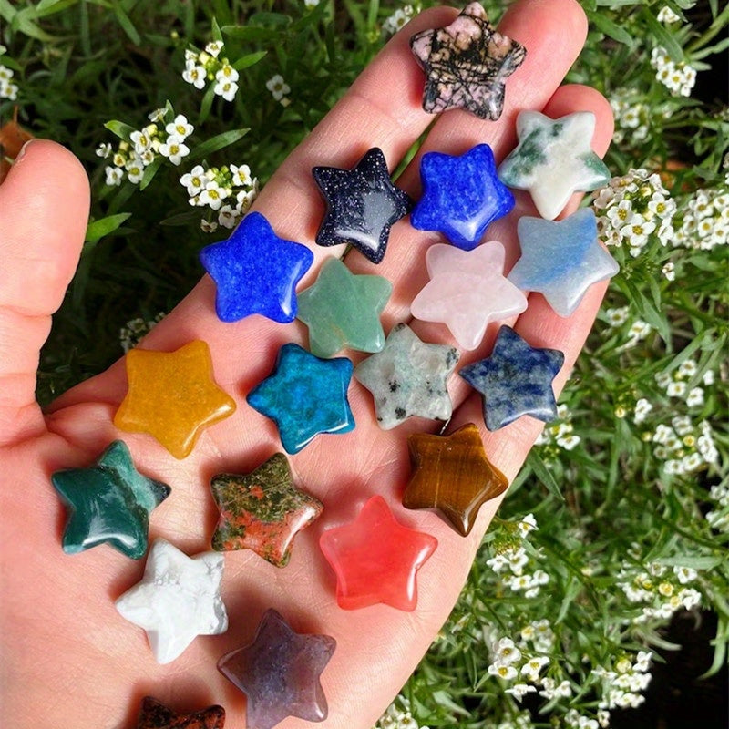 10pcs Natural Mix Quartz Crystal Star Carving for Reiki Healing – BLING ...