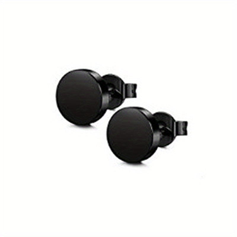 Stainless Steel Dumbbell Stud Earrings for Men – BLING QUEEN
