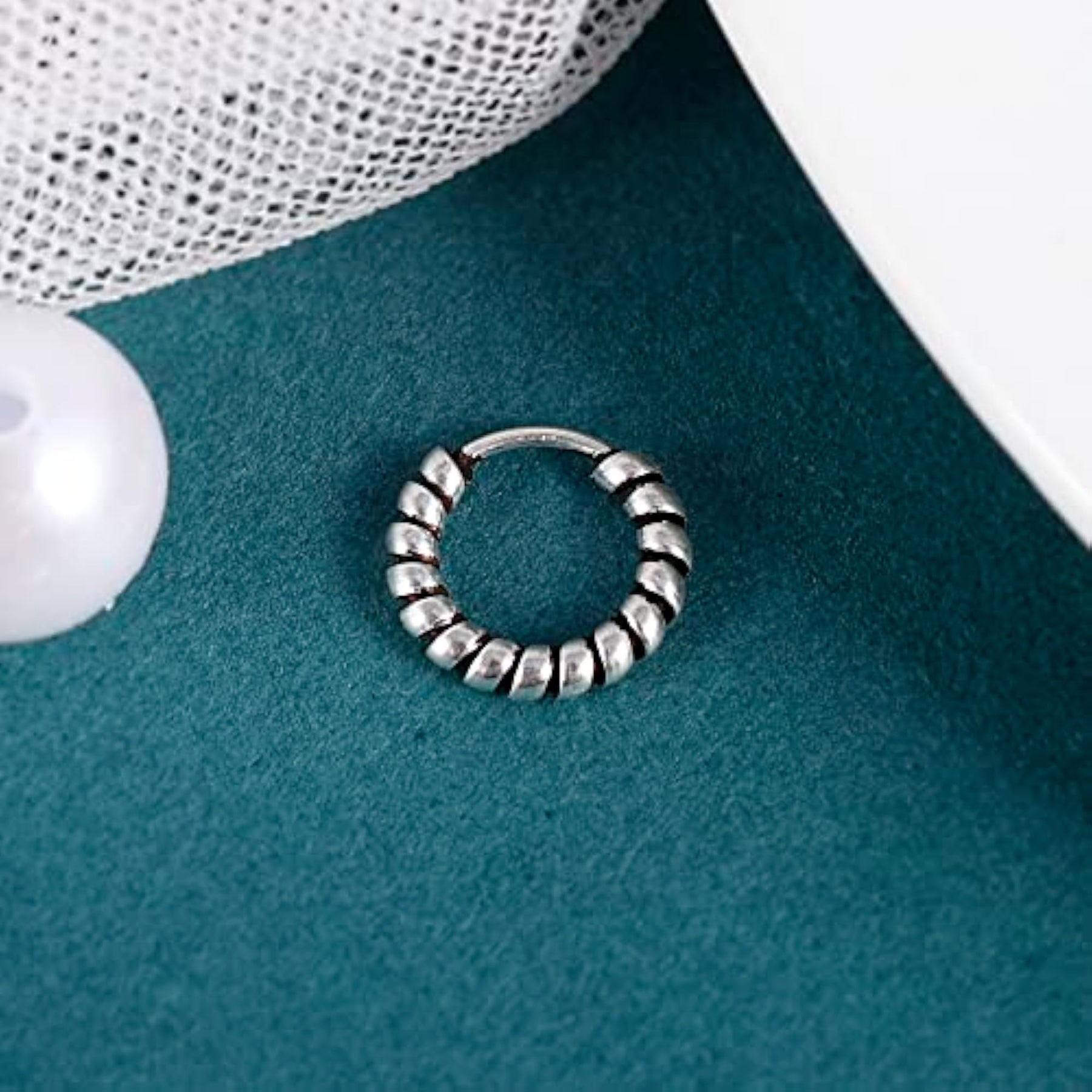 Chandi Nose Pin/Traditional Clip On Nose Pin/Nostril Clip On Nose Stud ...