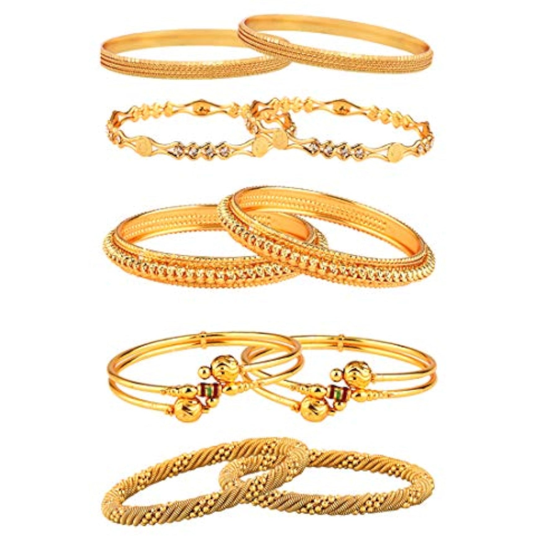 Combo Of Victoria Bangles, Pearls Bangles, Plated And Coinage Bangles ...