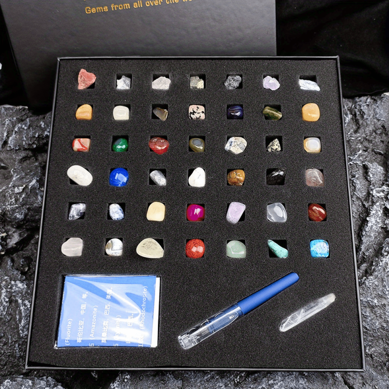 42 Natural Crystal Ore Specimens Set Gem Ornaments – BLING QUEEN