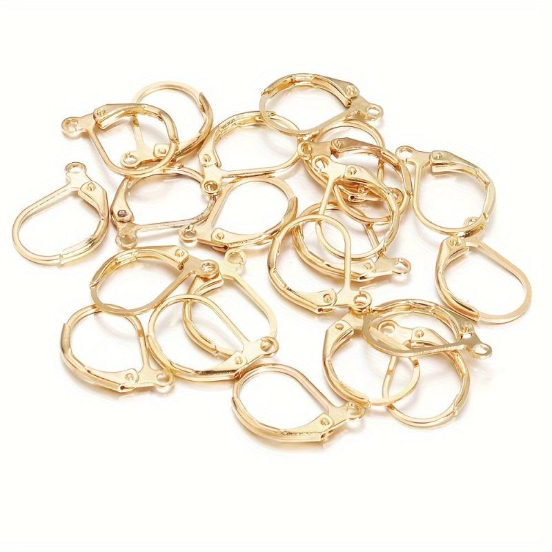 50pcs D Shape Ear Clips Ear Hooks DIY Ear Ornaments Jewelry Accessories ...